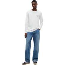 Tommy Hilfiger Men's Long Sleeve Cotton Crewneck Graphic T-Shirts With ...