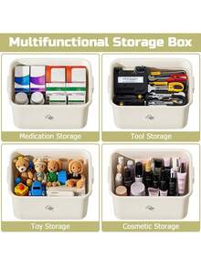 1pc Minimalist Fashionable Portable Large Capacity Home Medicine Box ...