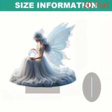Creative Flat Acrylic Desktop Ornament Elf Hugging Star, Decorative ...