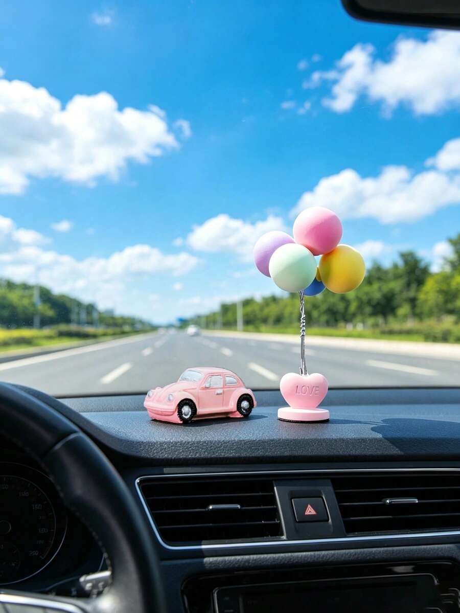 2pcs Car And Confession Balloon Ornaments, Car Decoration, Car Interior ...