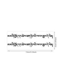 1 Peça Adesivo de Tatuagem Temporária com Padrão de Texto Horizontal ...