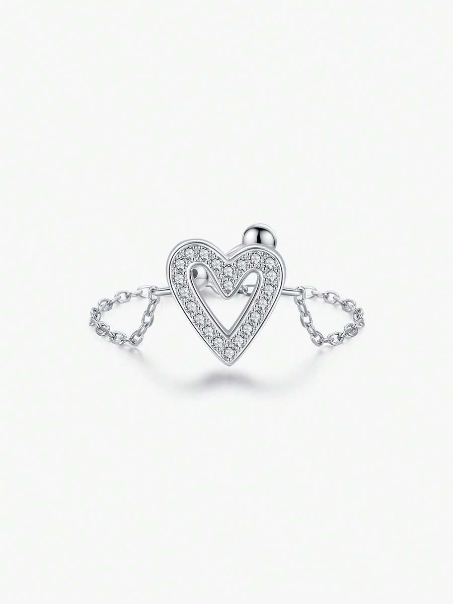Modian Original Bands 925 Sterling Silver Fashion Romantic Hearts CZ ...