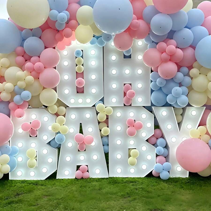 3ft Billboard Letter Lights A-Z - 0-8, 8/10 Warm Light LED Letters ...