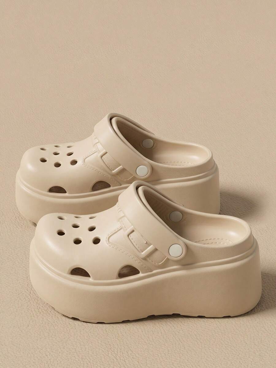 9cm Platform Women's Summer Outdoor Slip-On Sandals, Thick Sole Beach ...