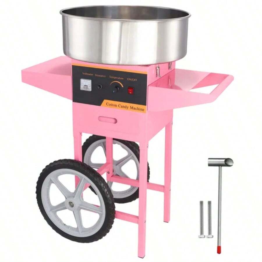 Electric Cotton Candy Machine With Cart, 1000W Commercial Floss Maker ...