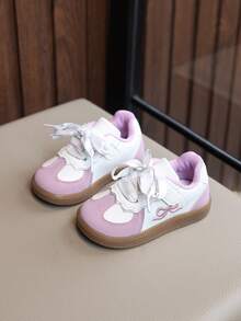 Children's Fashion Satin Lace-Up Training Shoes With Anti-Slip Sole ...