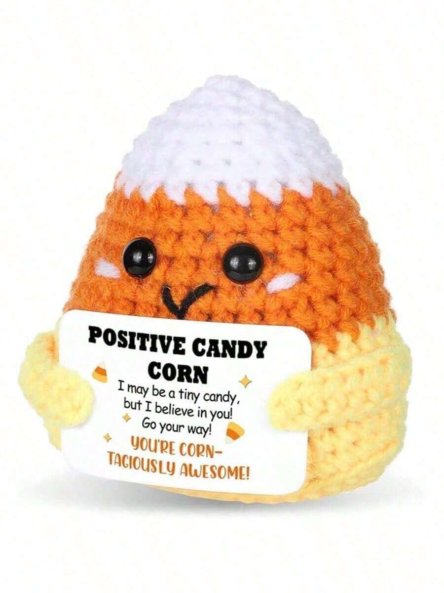 1pc Positive Candy Corn, High Quality Wool Knitted Front Doll, Cute ...