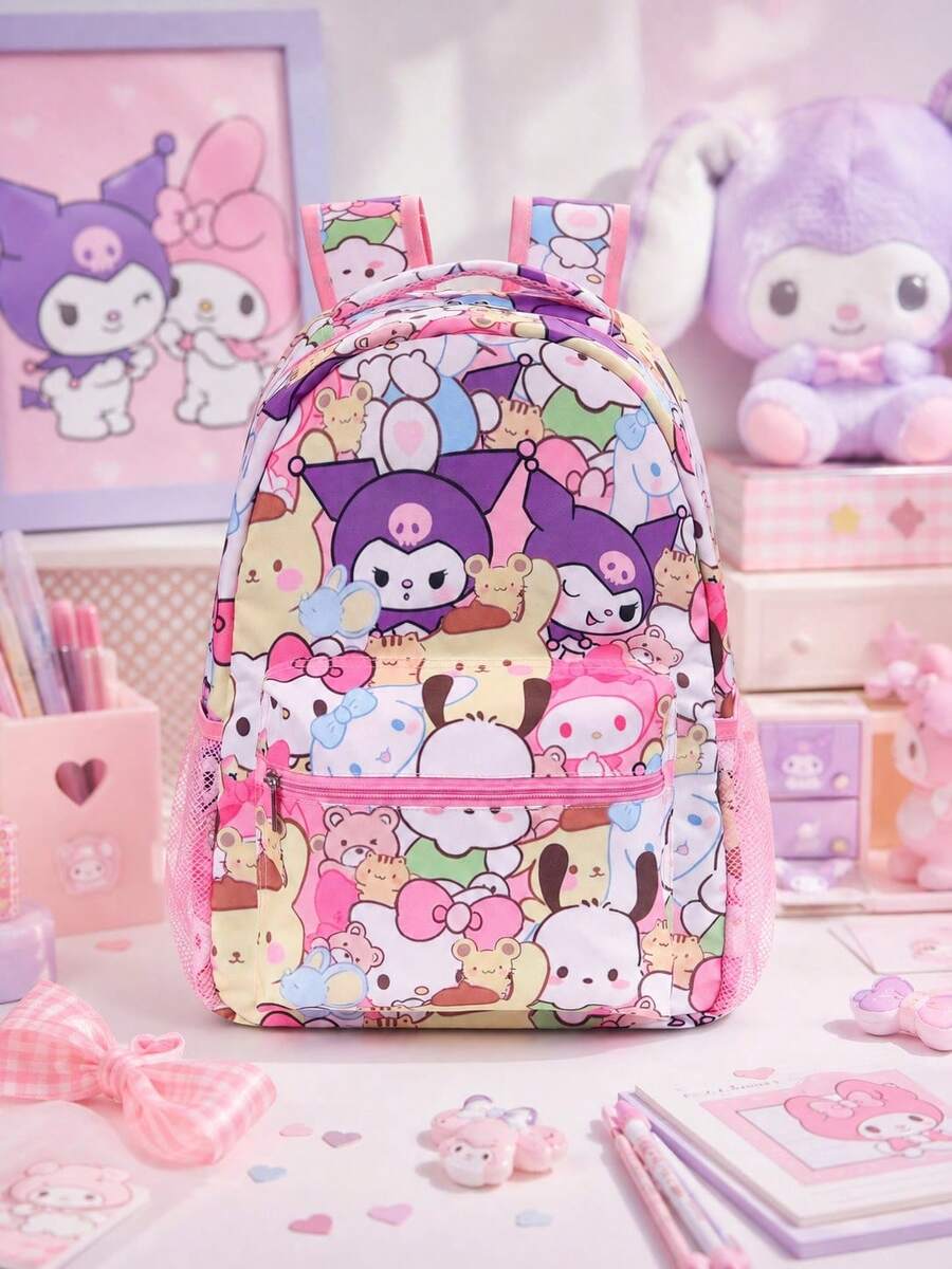 SANRIO 1pc Kuromi Print Women's Functional Backpack, Large Capacity ...