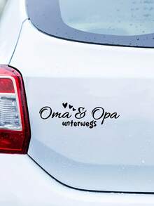 1 Pc Oma & Opa Unterwegs Creative Car Sticker, Grandparent-Grandchild ...