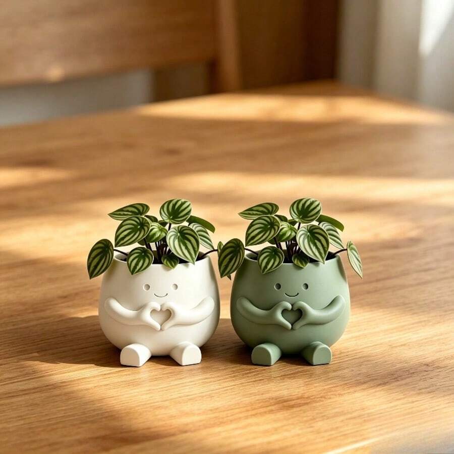 1pc 3D Printed Cartoon Character Planter, High-Quality Plastic Material ...