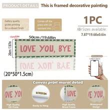 2pcs Canvas Wall Art, Framed Wall Decor, Theme "Our Happy Place", "Love ...