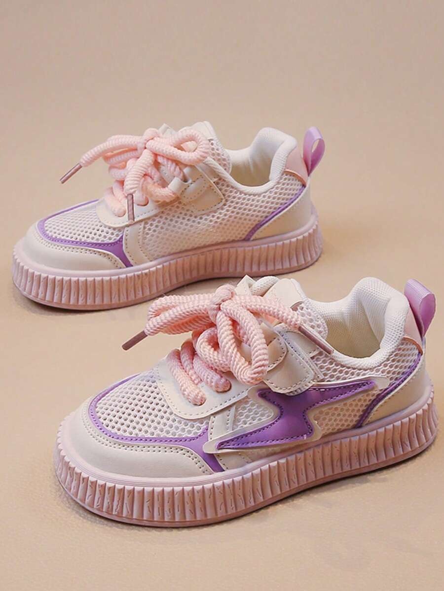 Kids Fashion Color Block Design Breathable Non-Slip Durable Comfortable ...