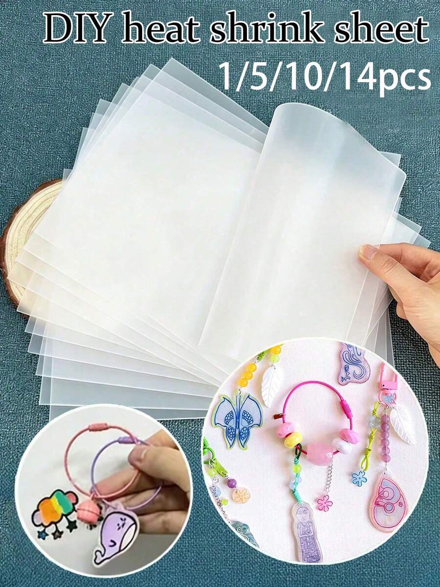1/5/10/14/20pcs Heat Shrink Plastic Sheets, Frosted Heat Shrink Film ...