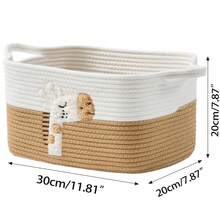 1pc Giraffe Woven Diaper Storage Basket With Handle, Portable Baby Room ...