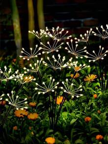 Outdoor Solar Fireworks Lights, Waterproof, With Ground Stake Solar ...