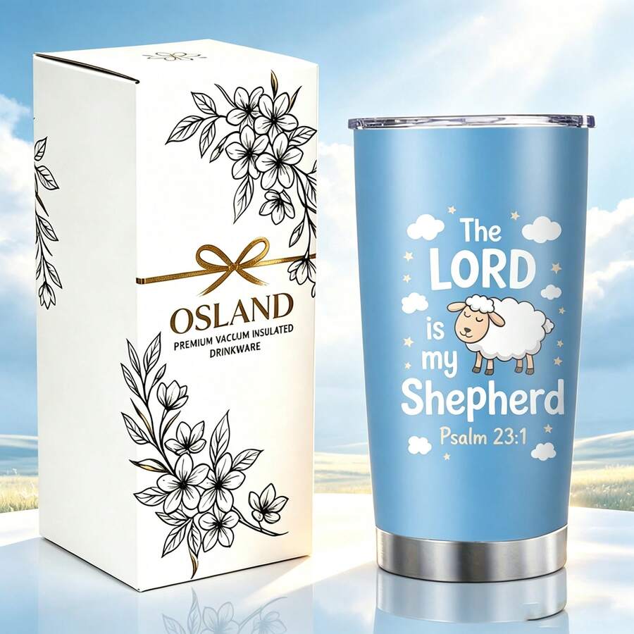 1/5Pcs 20oz Stainless Steel Insulated Tumbler, The Lord Is My Shepherd ...
