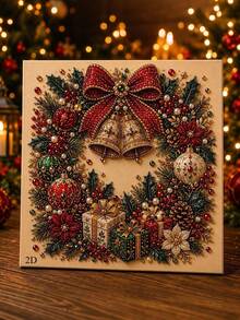 2D Irregular Christmas Diamond Painting Set, Pearl Rhinestone Wall ...