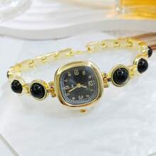 1pc Elegant Purple Women's Metal‑Square Quartz Watch, Suitable For ...