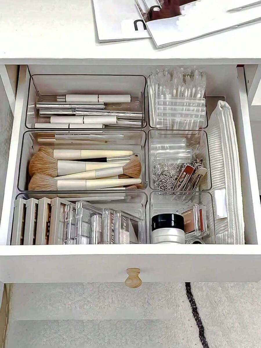13/11/8/6pcs Drawer Storage Box, Pet Material Transparent Cosmetic ...