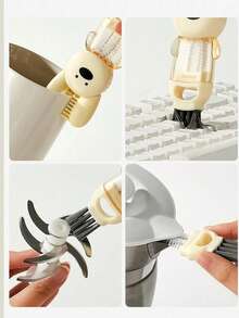 1pc/3pcs New Cute Rabbit 3-In-1 Cup Brush, Petal 3-In-1 Cup Brush ...