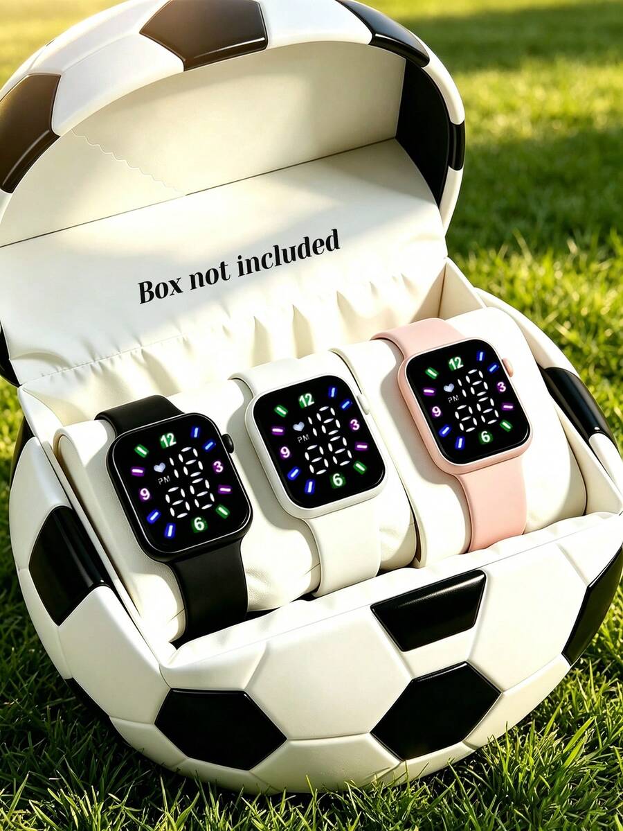 3Pcs Digital Display Children Student Electronic Watch, Large Screen ...