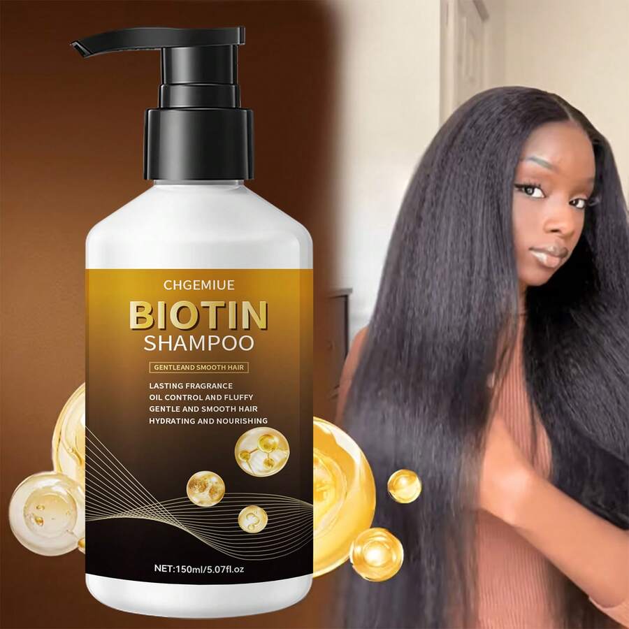 CHGEMIUE Biotin Shampoo For Hair, Oil Control & Fluffy Gentle Shampoo ...