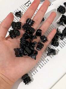 100/50/30/10 Pcs Mini Black Claw Clips For Hair,Non-Slip Tiny Jaw Hair ...