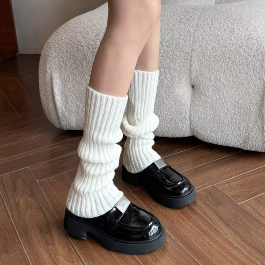 3 Pairs Lolita Knitted Slouch Leg Warmers, Japanese Style Extra Long JK ...
