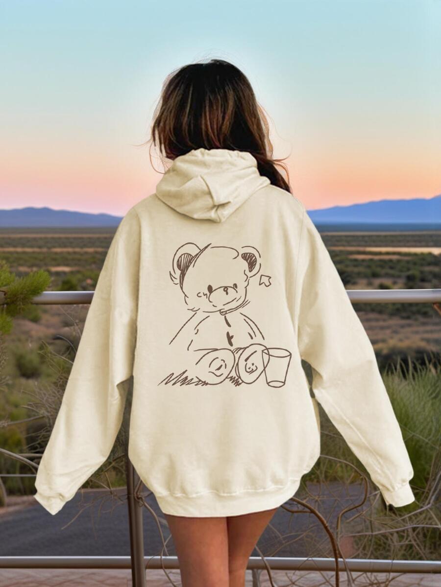 1pc Tween Girl Casual Printed Pullover Hoodie, Sweatshirt For Autumn ...