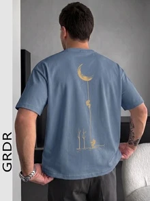 GRDR Men's Fashionable Printed Loose Short Sleeve T-Shirt | Exquisite ...