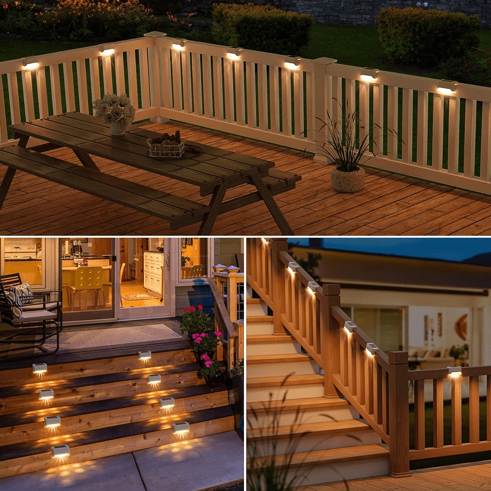 4/2pcs Multi-Color Solar Step Lights, Outdoor Step Lights, LED Solar ...