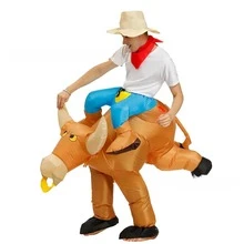 Western Style Inflatable Cowboy Costume For Adults, Woven Fabric ...