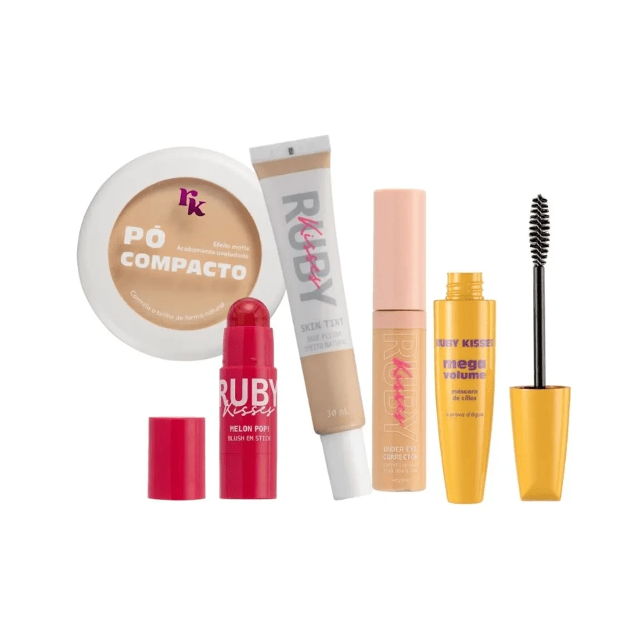 Makeup Kit Mascara, Foundation, Powder, Concealer And Lipstick ...