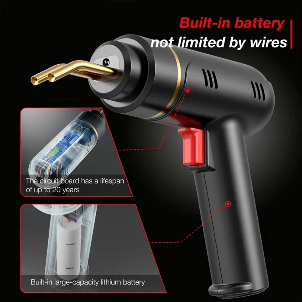 Plastic Welding Gun: 5000mAh Battery, Hot Melt Nail And Bumper Repair ...