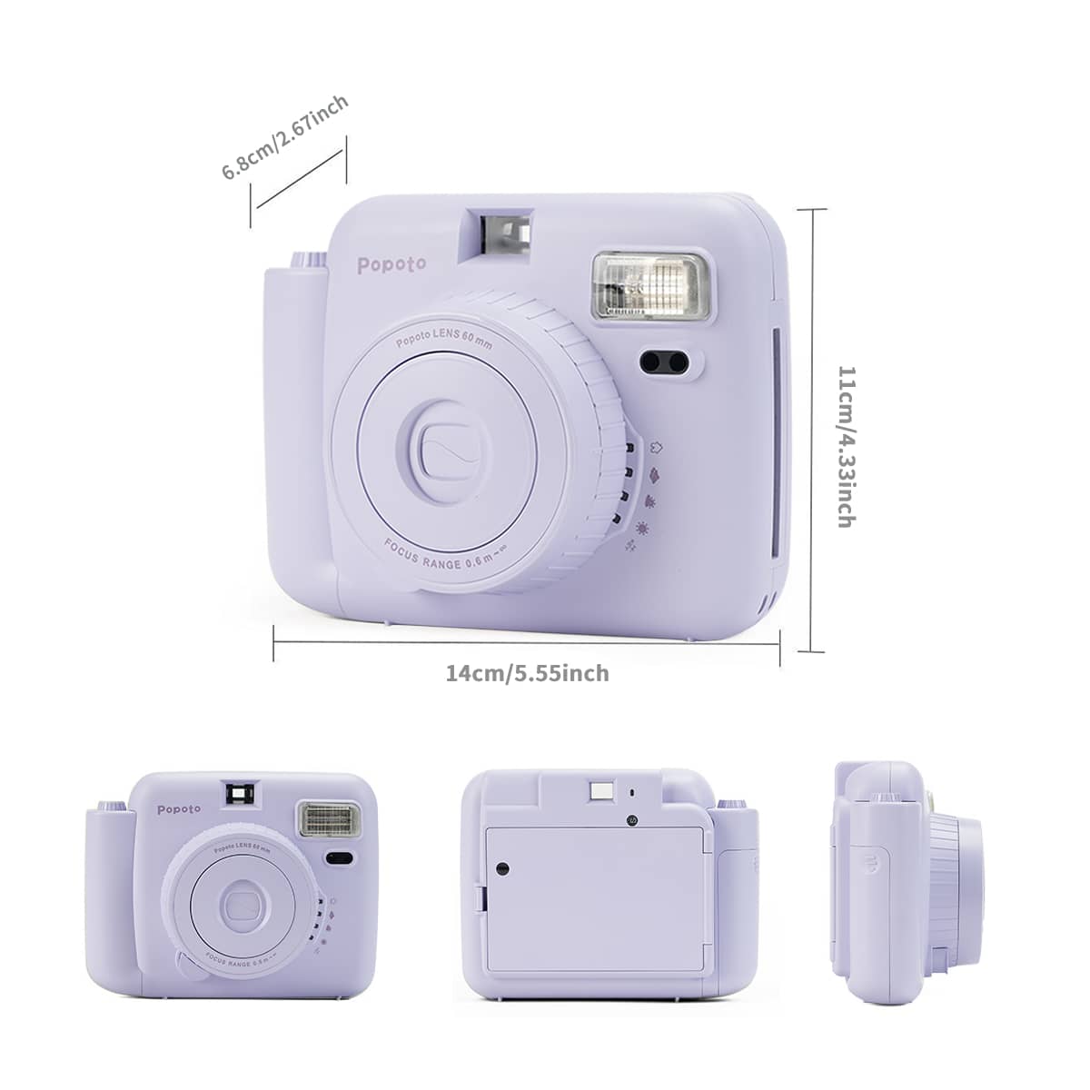 popoto Cámara instantánea Popoto para películas mini instantáneas, que ...