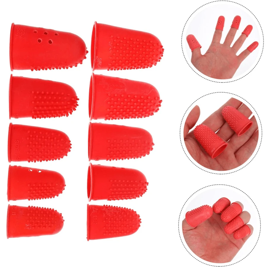 10 Finger Protectors, Silicone Finger Protectors, Rubber Finger Cover ...