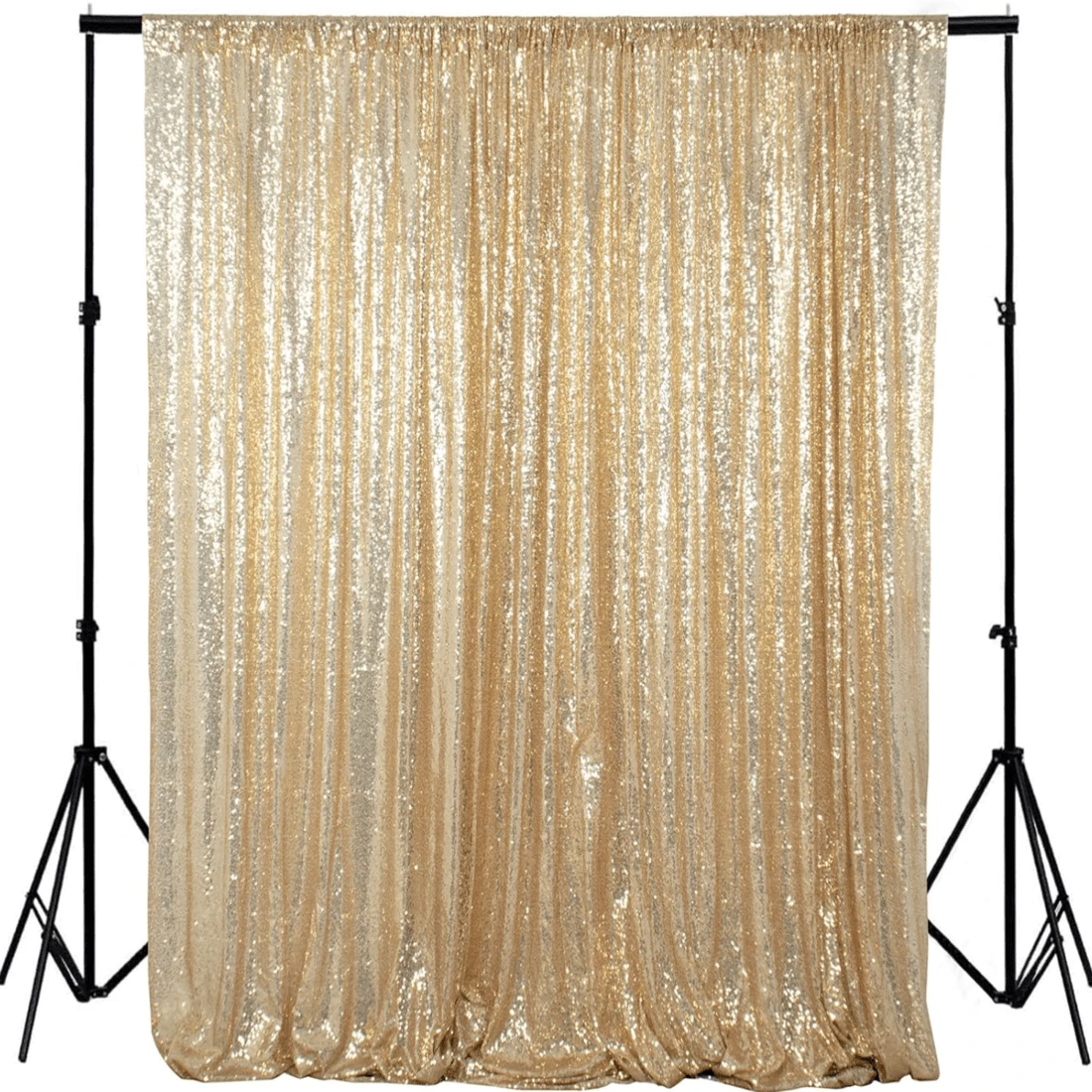 Light Golden Sequin Backdrop, 1 Pcs-8ftx10ft Glitter Background ...