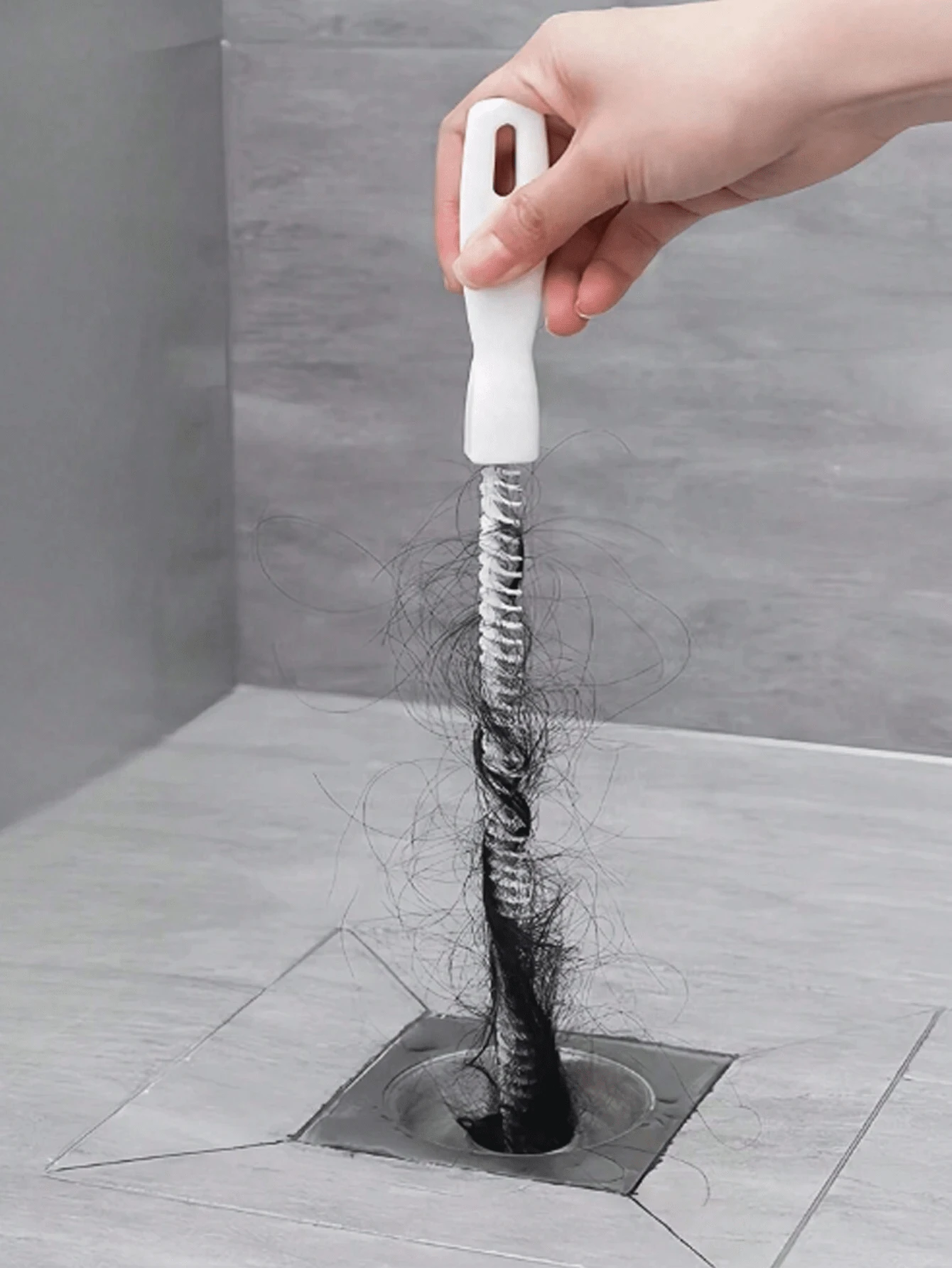 1/2Pcs Drain Cleaning Tool Set (With Storage Hook), Bathroom Sink And Shower Drain Snake Cleaner ...