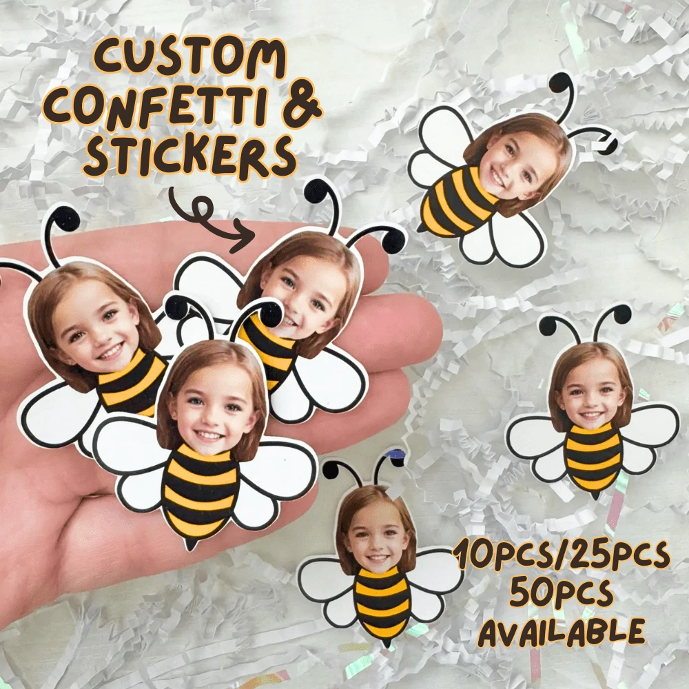 Bumble Bee Confetti, Bee Confetti, Custom Confetti, Glossy Bumble Bee ...