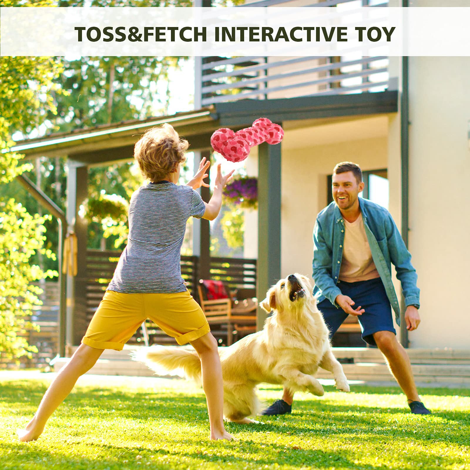 TPR Chew Toy Bite-Resistant Teething Cleaner And Squeaky Training Toy ...