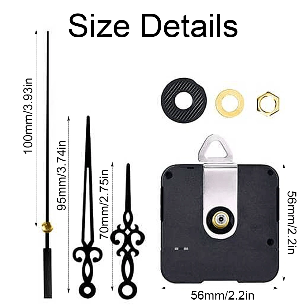 Conjunto de movimiento silencioso de reloj de pared: 1 movimiento de ...