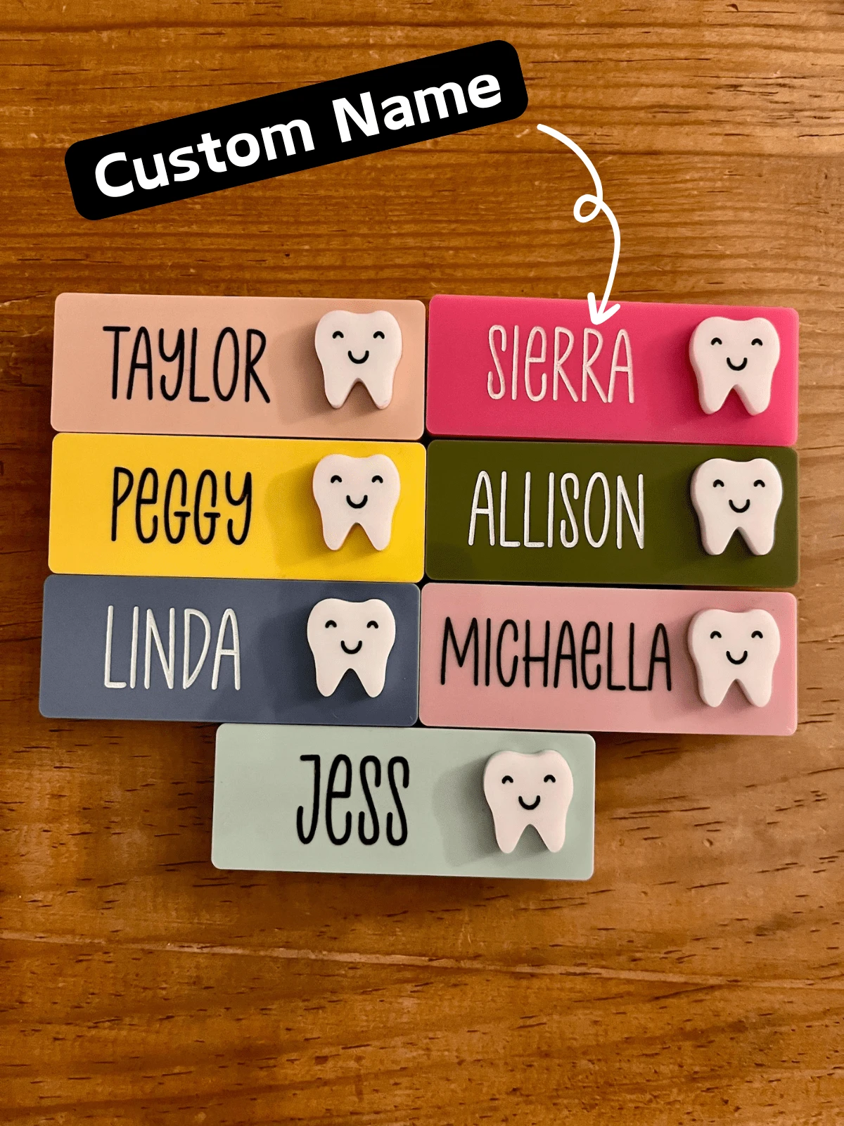 1 Piece Magnetic Name Tag - Dental Hygienist, Dentist, Dental Assistant ...