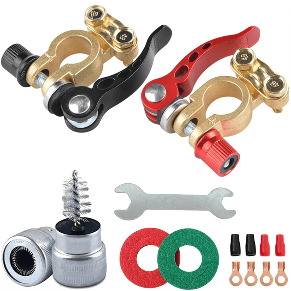 12V 24V Car Battery Terminal Top Pole Wire And Cable Clamp Quick ...