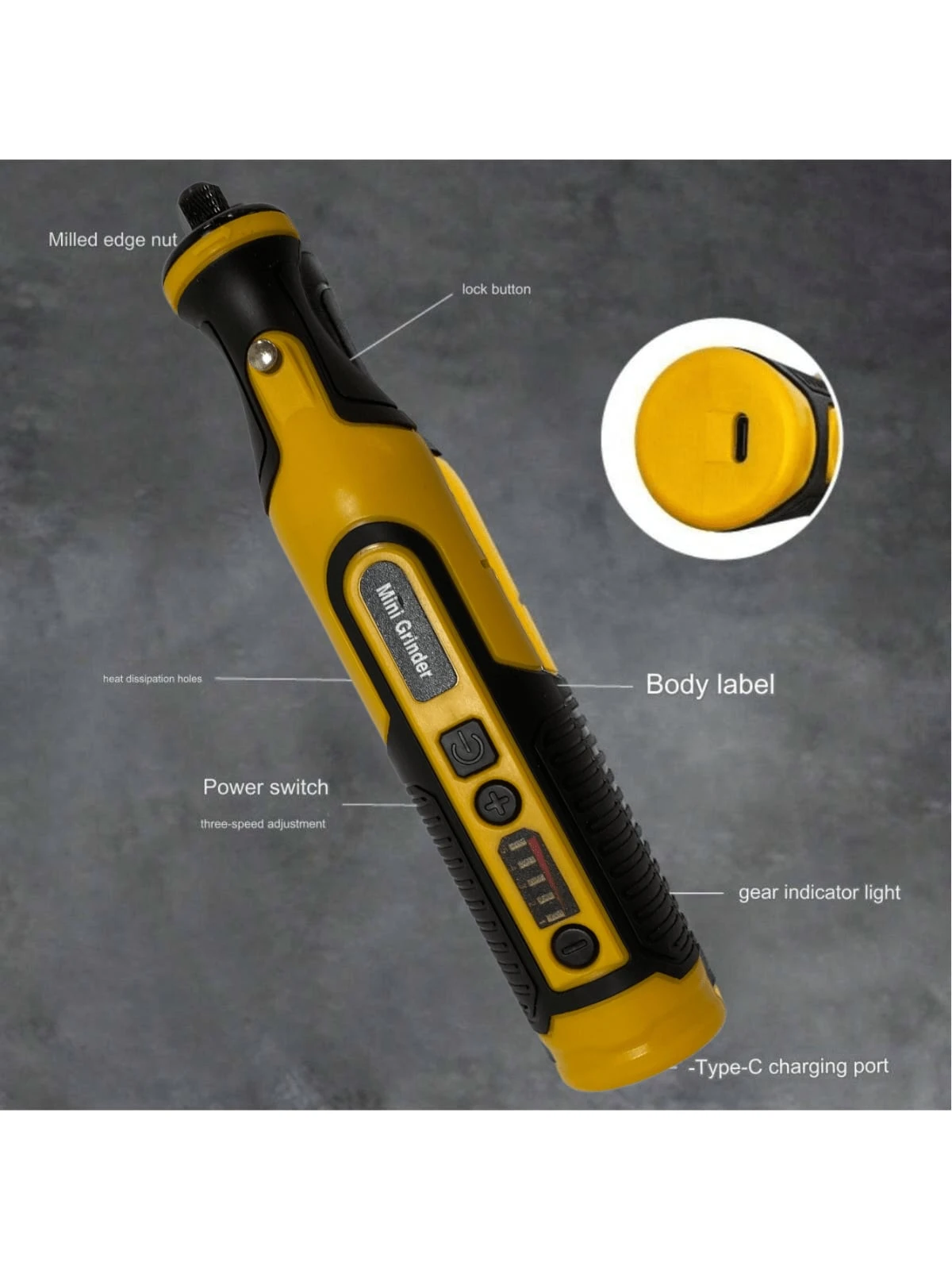 Mini Cordless Rotary Tool, 3 Speeds And USB Charging With 58 ...