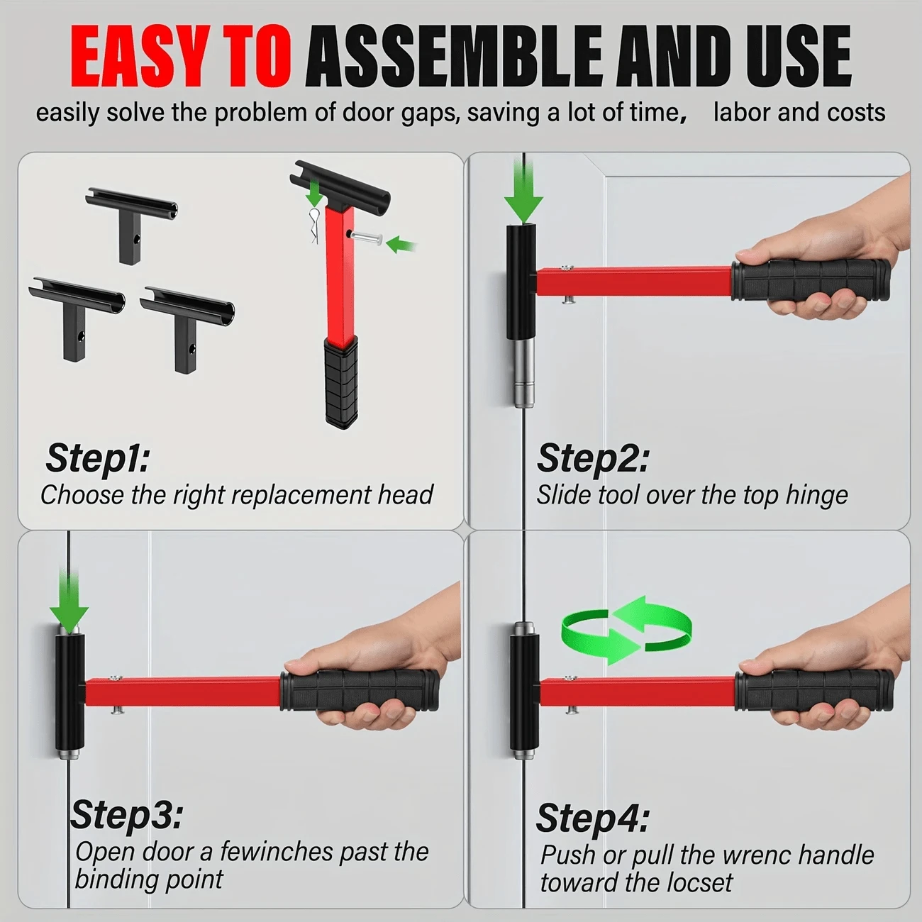 A Set Of 4-In-1 Door Hinge Gap Adjustment Wrench Kit, Residential And ...