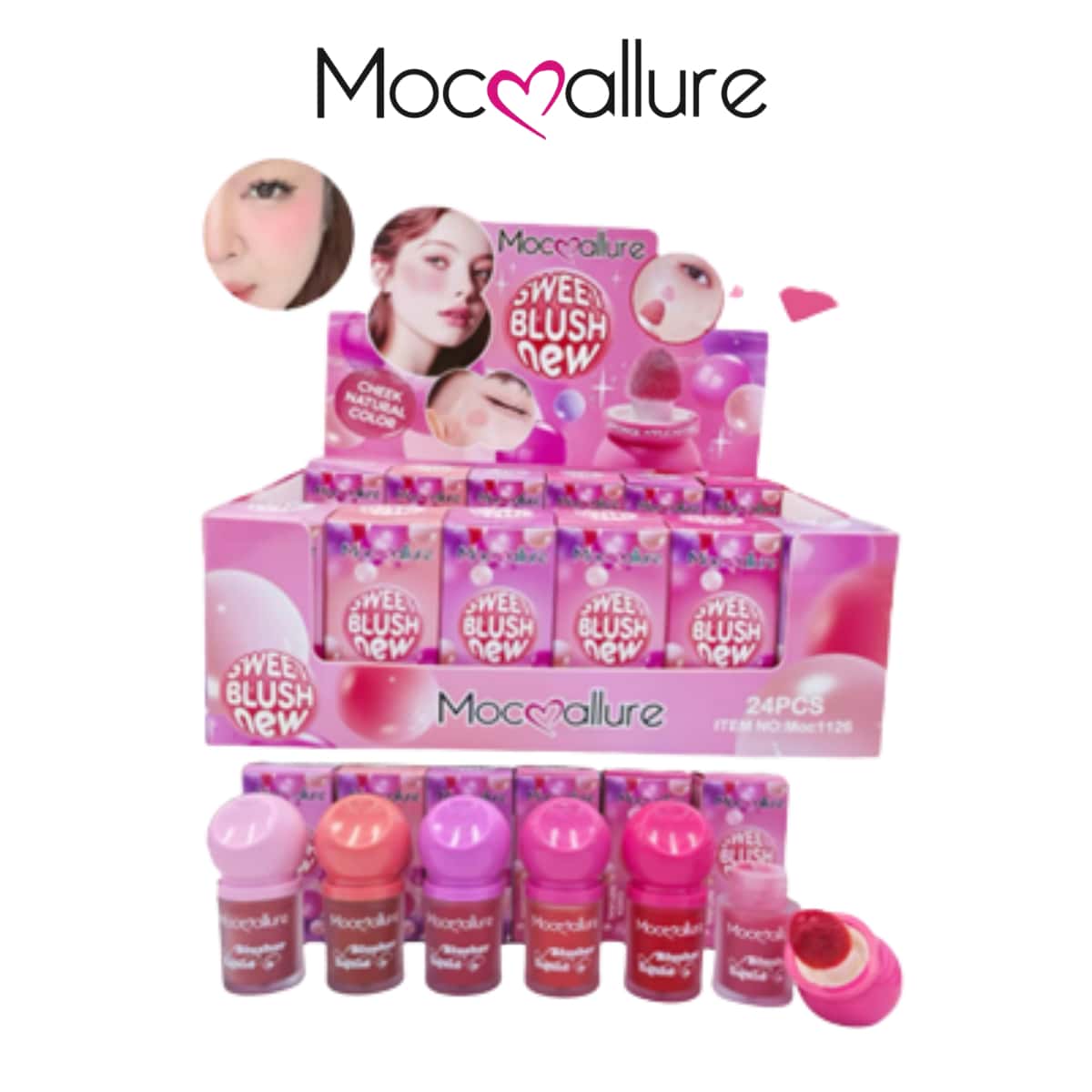 Mocoallure Rubor "Sweet Blush" - Acabado Suave y Natural. 6 Piezas ...
