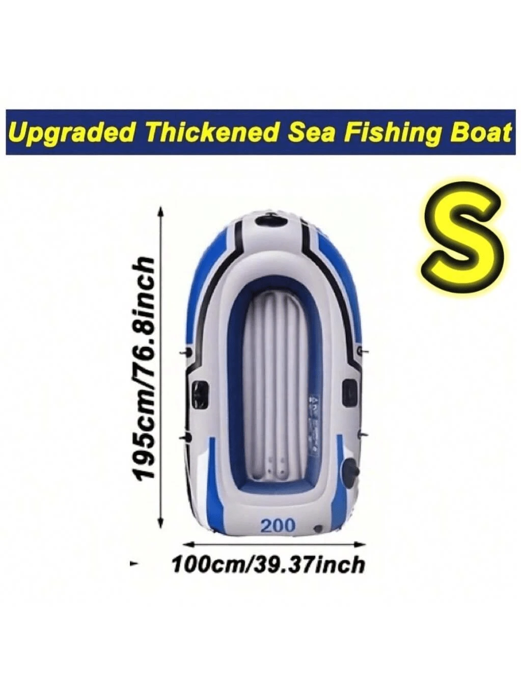 Kayak inflable de 107 pulgadas mejorado - Bote de aire de PVC, canoa ...