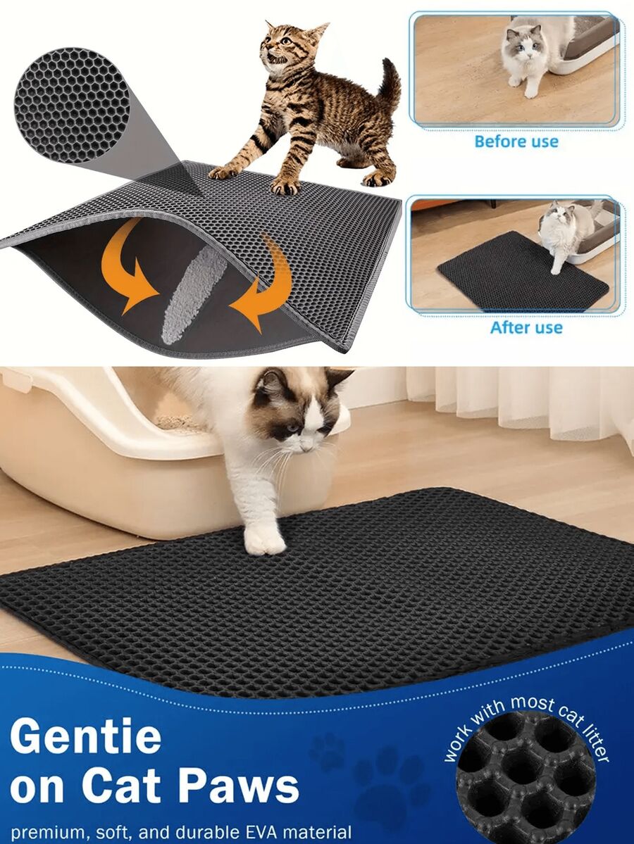 Honeycomb Double Litter Mat - Waterproof, Easy To Clean, Phthalate Free ...