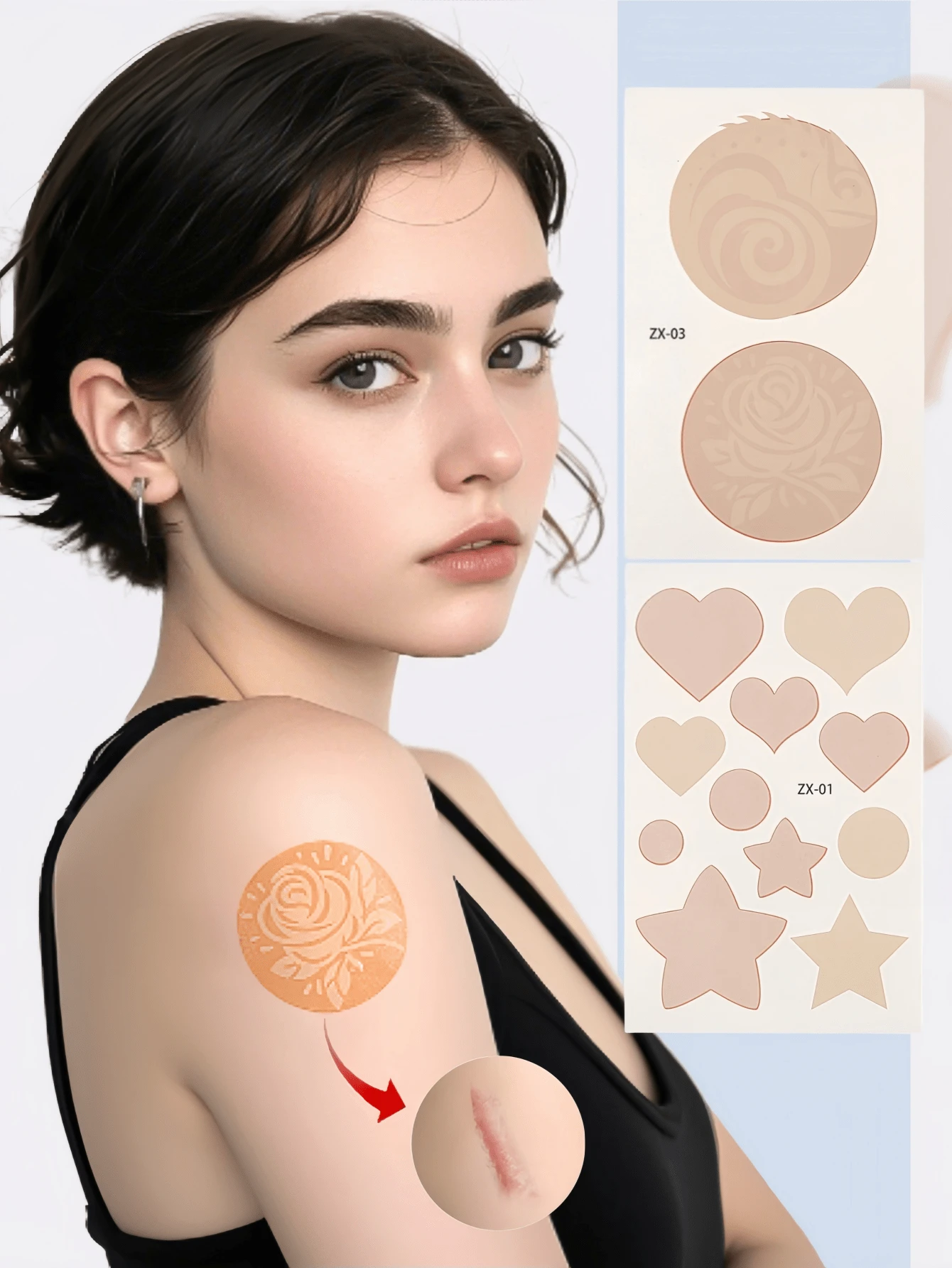 Multiple Styles Invisible Concealer Patch, Waterproof Sweatproof Thin ...