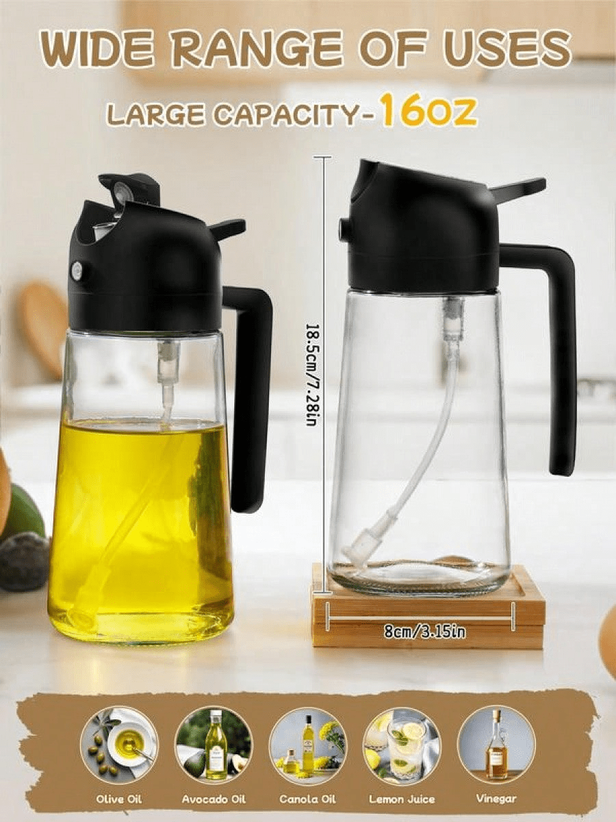 Dispensador y vaporizador de aceite 2 en 1, utensilios de cocina, botella dispensadora de aceite ...